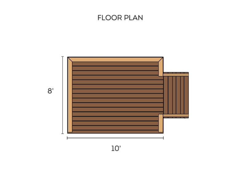 8'x10' Deck Plan Set | DIY Blueprints - Construction Drawings With ...