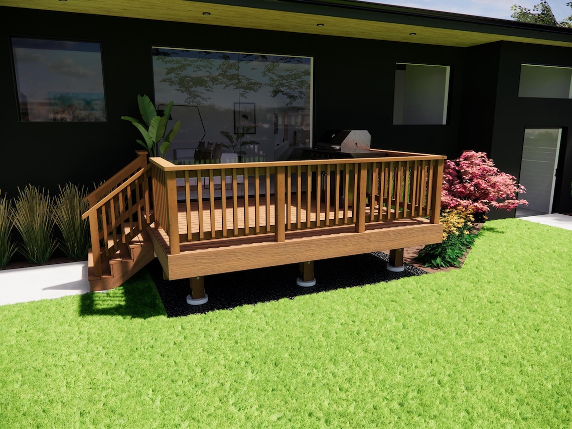 10'x12' Deck Plan Set | DIY Blueprints - Construction Drawings With ...