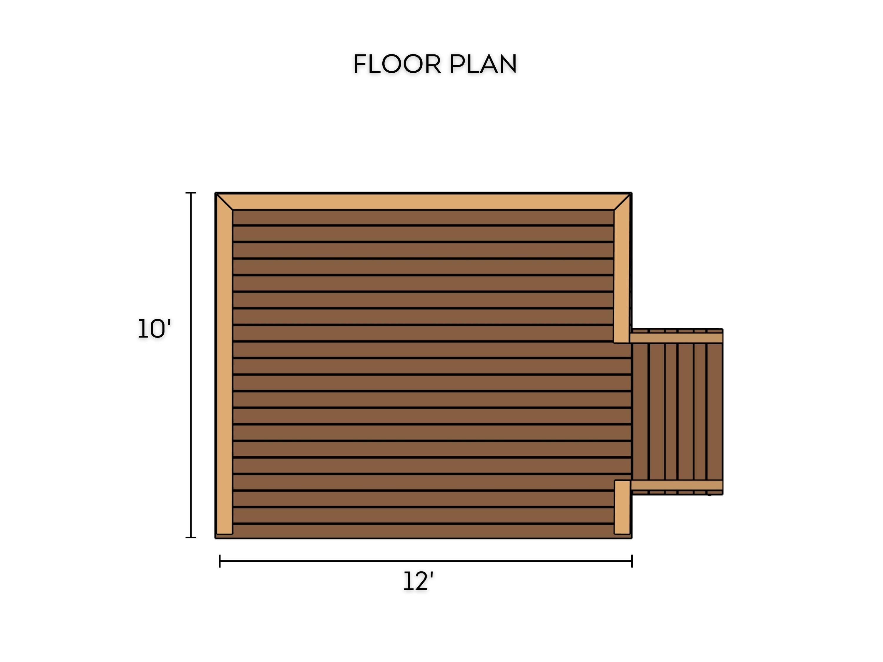 10'x12' Deck Plan Set | DIY Blueprints - Construction Drawings With ...
