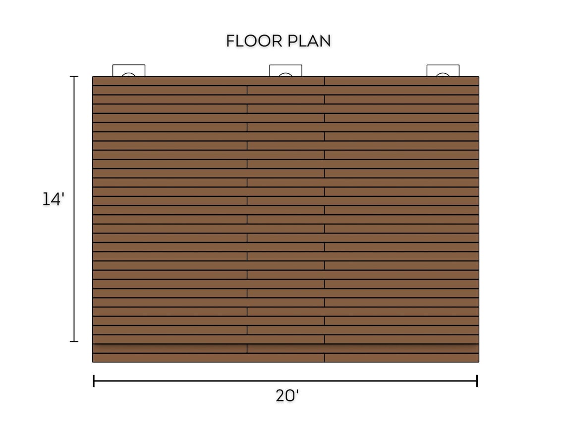 14'x20' Floating Deck Plans | DIY Blueprints - Construction Drawings ...