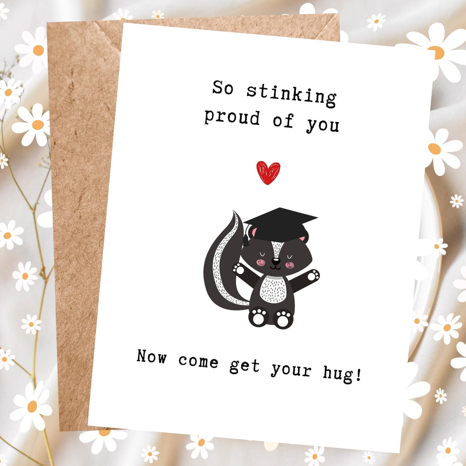 Funny Skunk Graduation Card, so Stinking Proud of You, High School ...