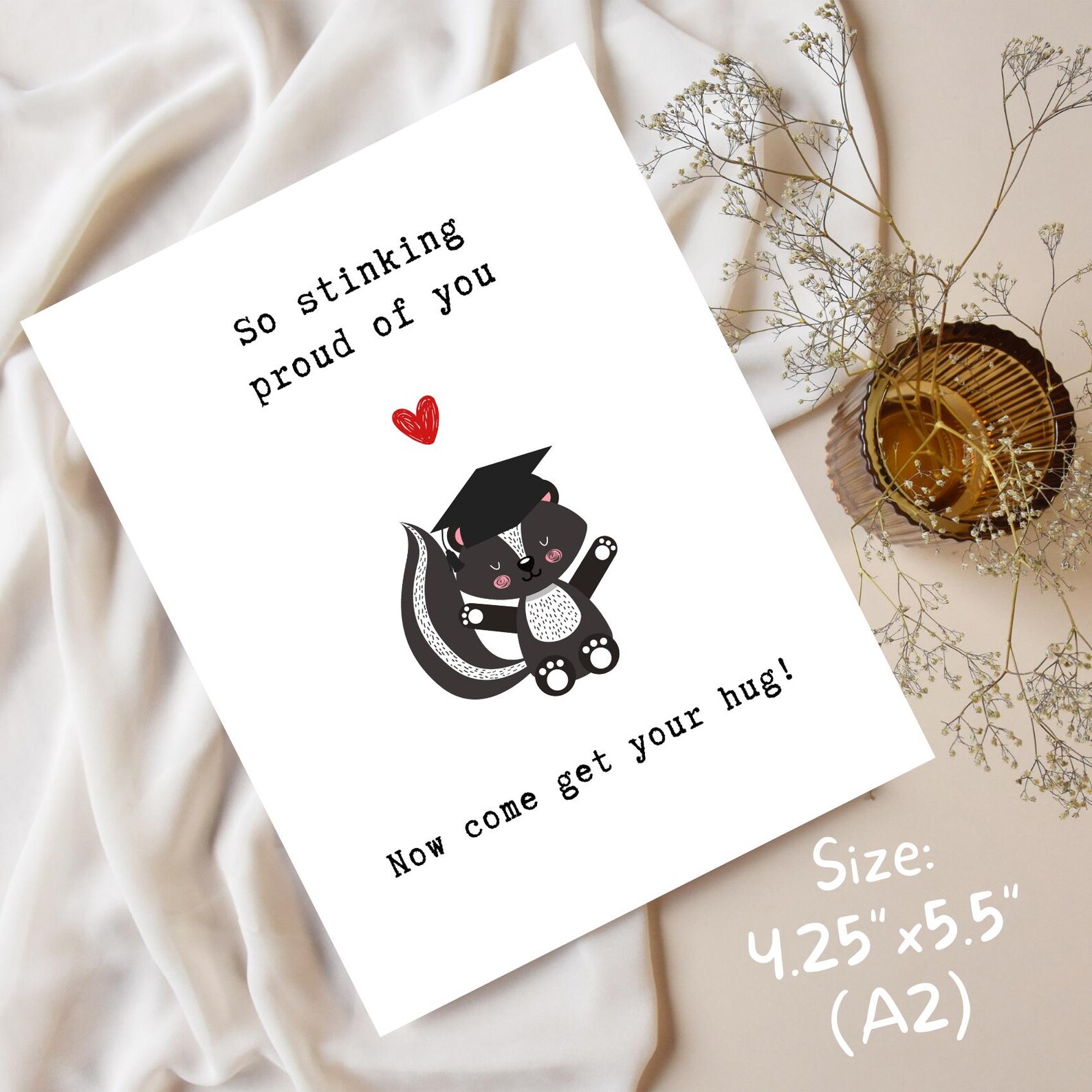 Funny Skunk Graduation Card, so Stinking Proud of You, High School ...