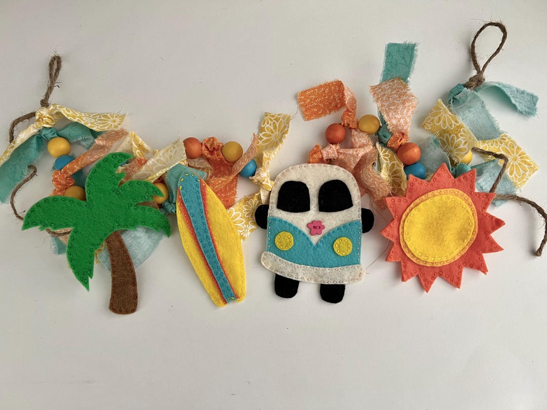 Felt Beach Shapes, Hand Sewing, Pdf Pattern Download, Summer Beach ...