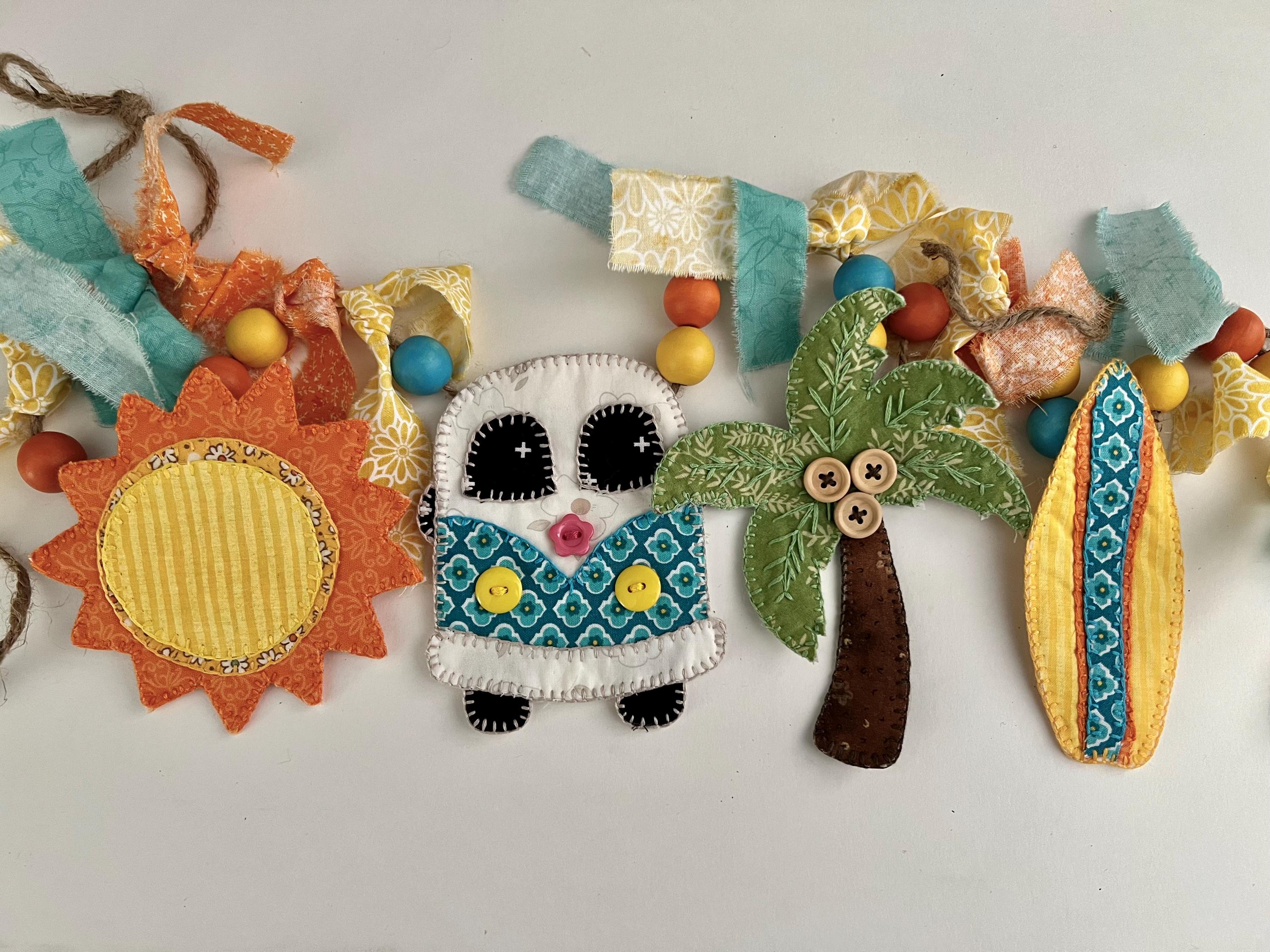 Felt Beach Shapes, Hand Sewing, Pdf Pattern Download, Summer Beach ...