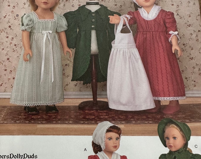 Simplicity 8714, Sewing Pattern, American Girl, 18 Dolls, Dickens Era ...
