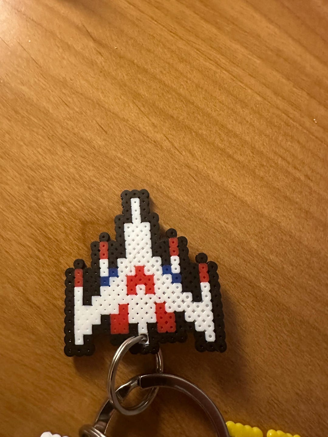 Galaga Ship Mini Fuse Bead Keychain - Etsy
