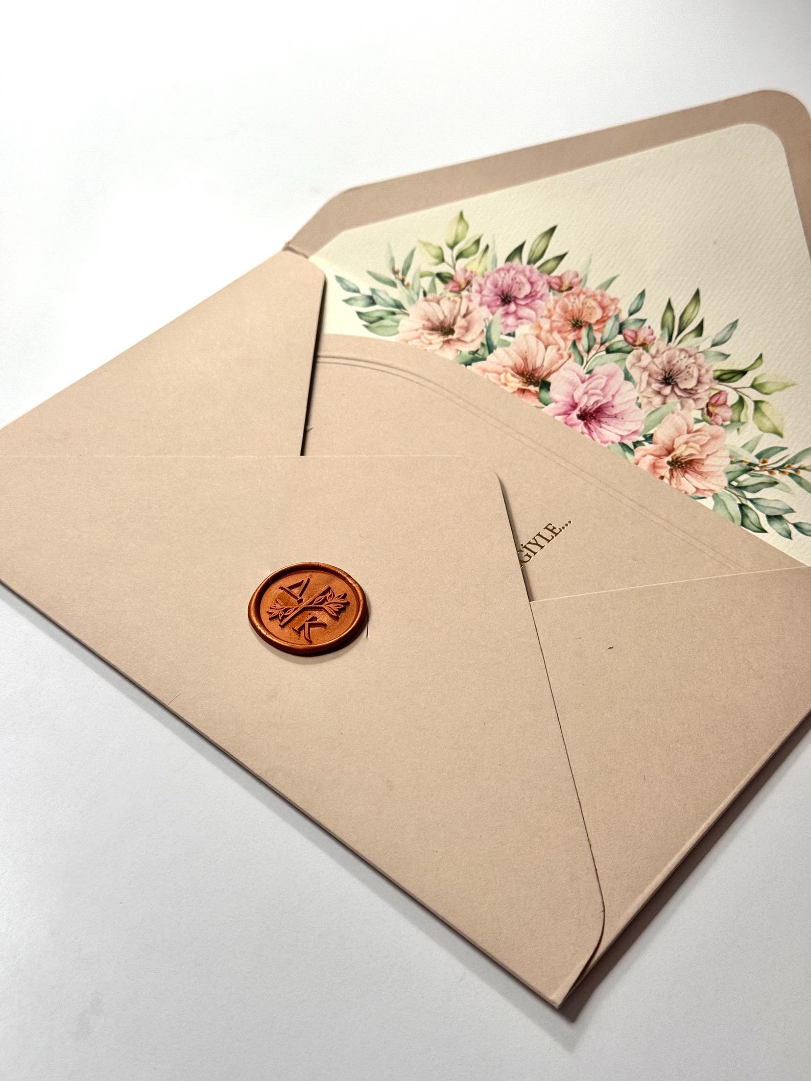 Embossed Wedding Invitation | Sealed İnvitation | Textured Cardstock ...