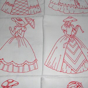 Machine Embroidered Southern Belle Quilt Blocks - Etsy