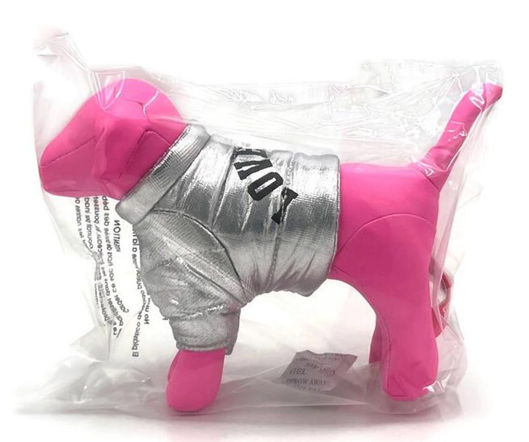 VICTORIA'S SECRET Pink Mini Dog Puppy Love Pink With Jacket Faux ...