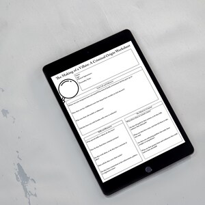 The Villain Origin Story Worksheet: A Guide for Crime and Mystery ...