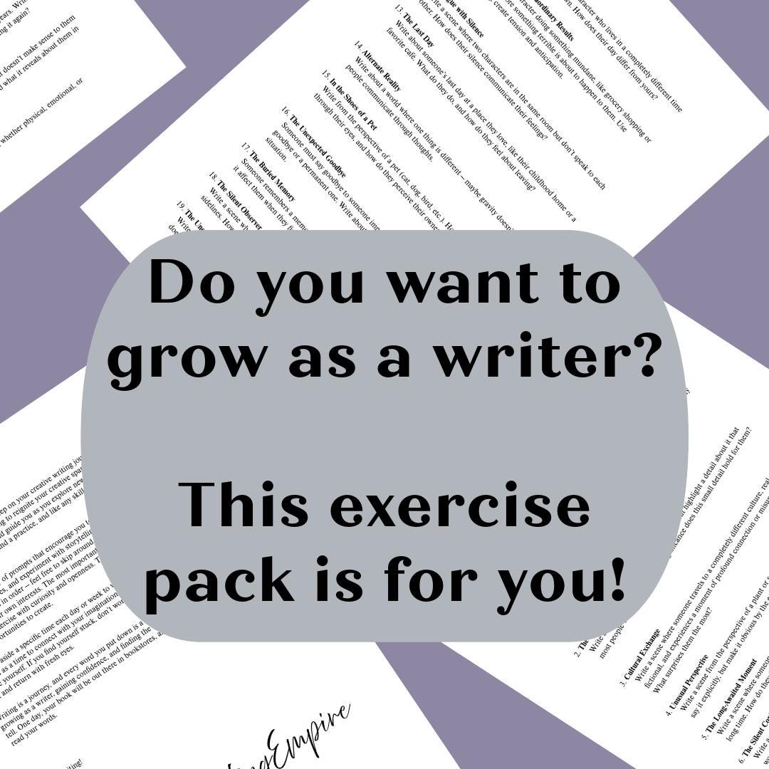 Creative Writing Exercise Pack for Beginners, Aspring Writers ...