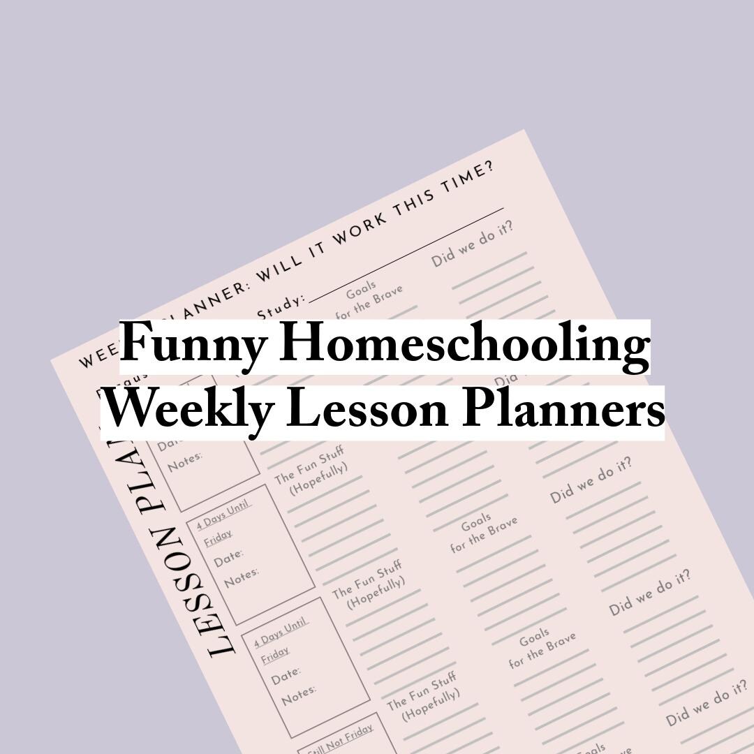 Printable Homeschool Weekly Planner Set for Educators and Parents Fun ...