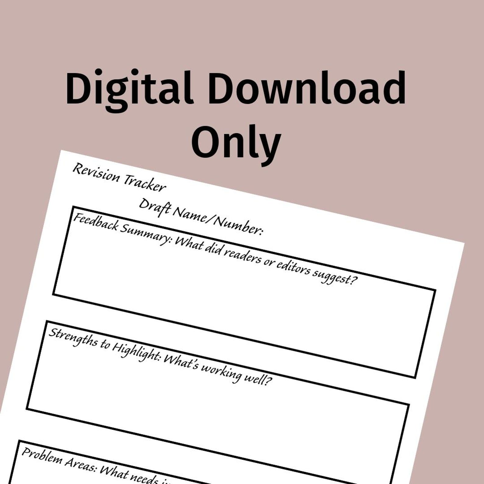 Revision Tracker for Writers and Novelists to Keep Feedback Organized ...