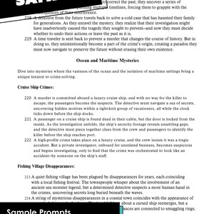 Detective Writing Prompts Bundle, Mystery Story Ideas for Fiction ...