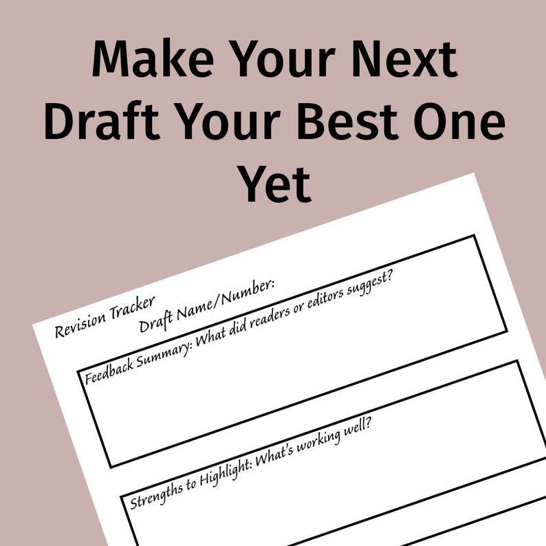 Revision Tracker for Writers and Novelists to Keep Feedback Organized ...