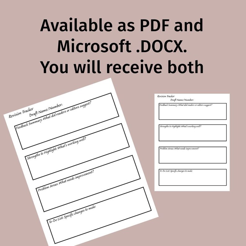 Revision Tracker for Writers and Novelists to Keep Feedback Organized ...