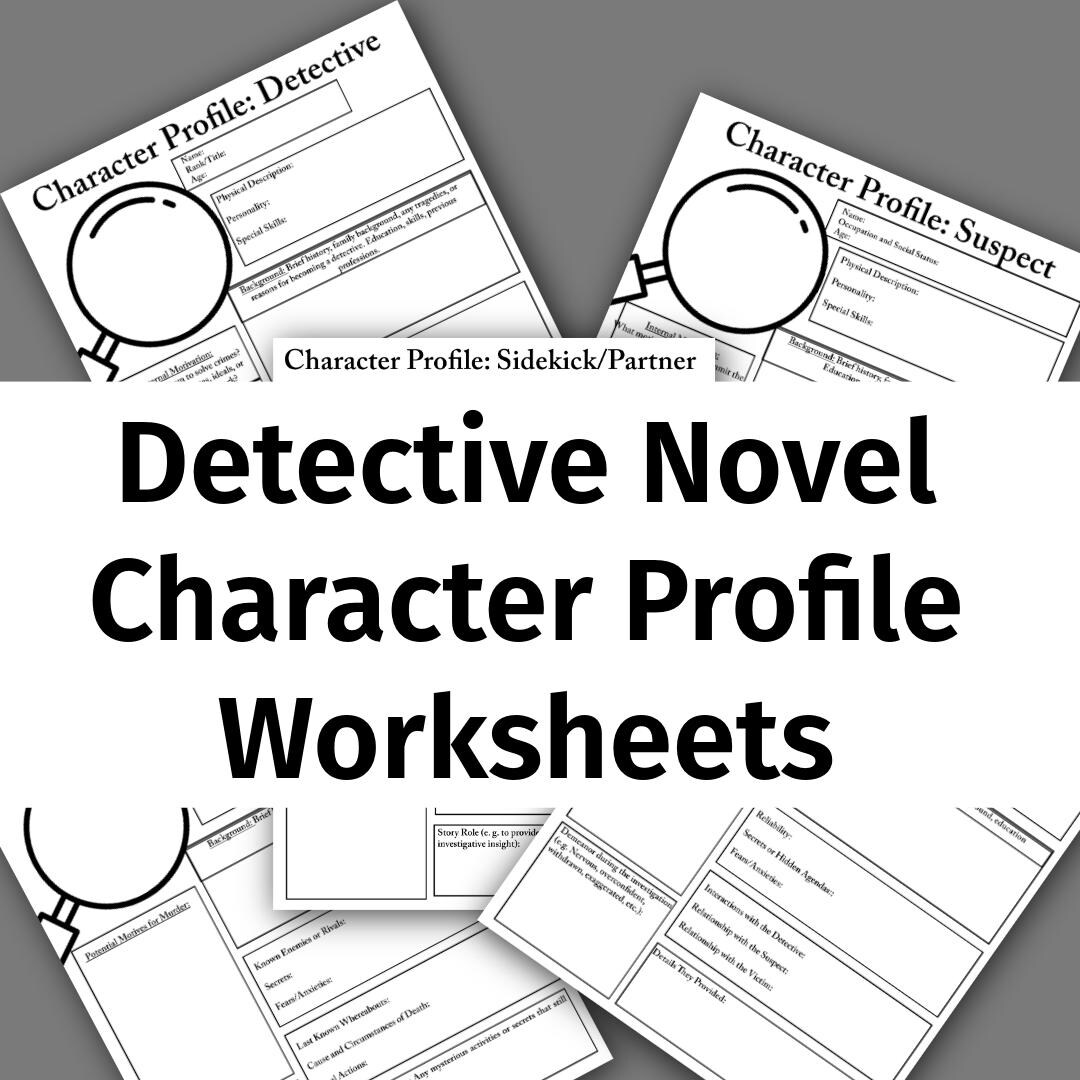 Character Profiles Worksheets for Detective Novel Character Template ...