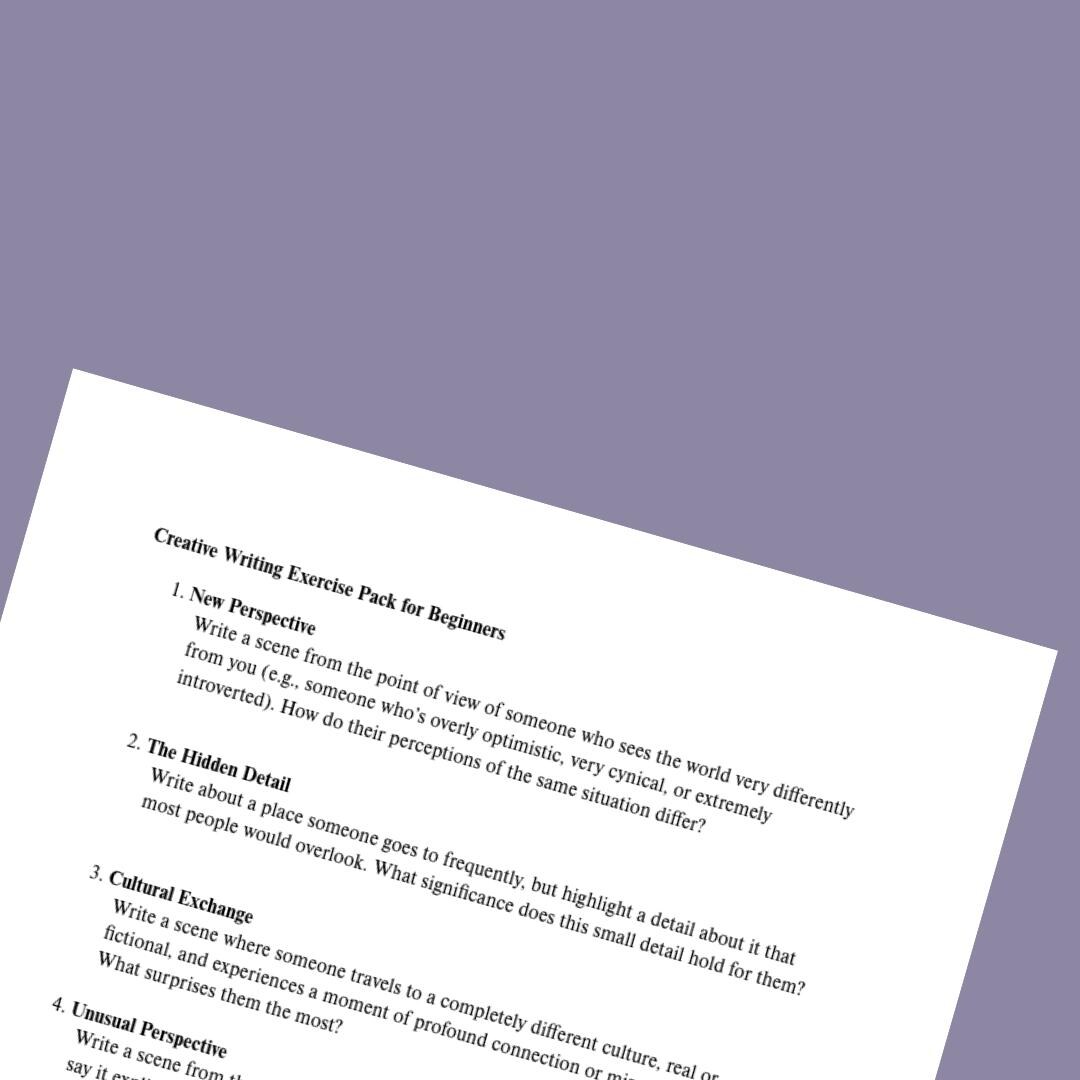 Creative Writing Exercise Pack for Beginners, Aspring Writers ...