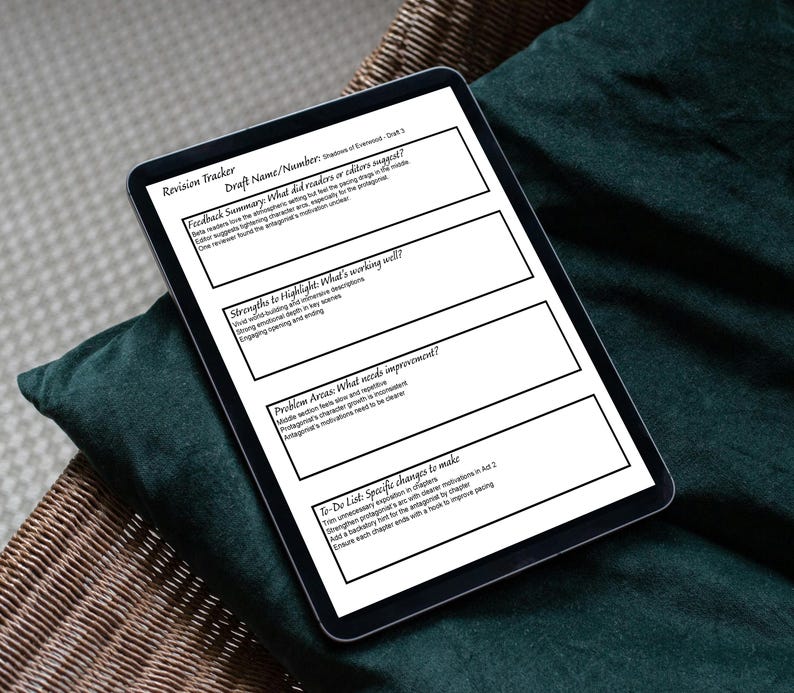 Revision Tracker for Writers and Novelists to Keep Feedback Organized ...