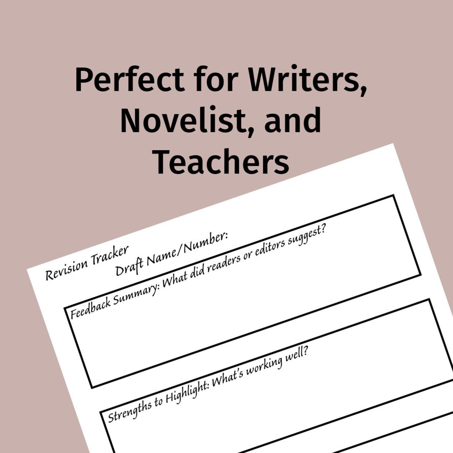Revision Tracker for Writers and Novelists to Keep Feedback Organized ...