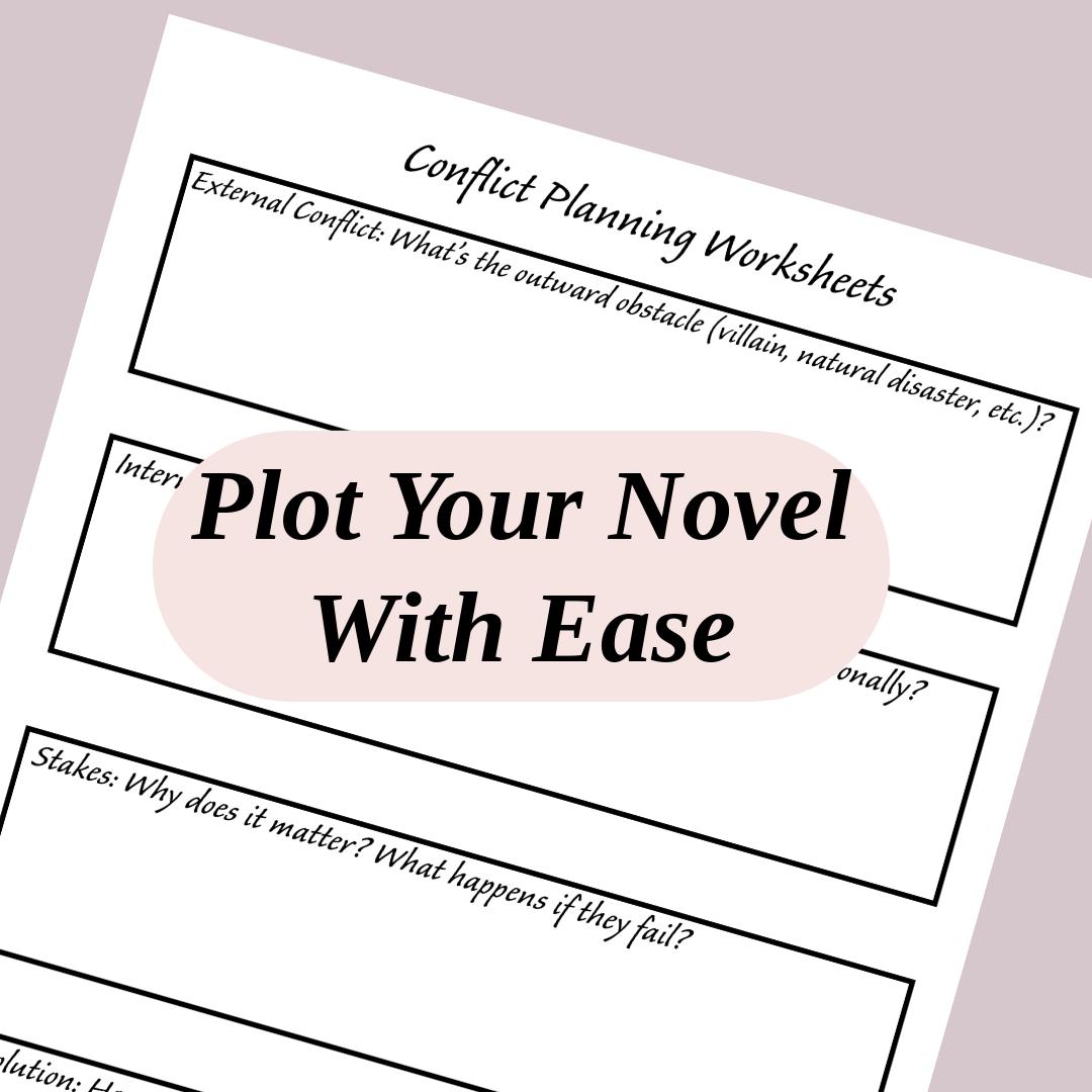 Novel Conflict Planning Worksheet for Novelists and Aspiring Writers ...