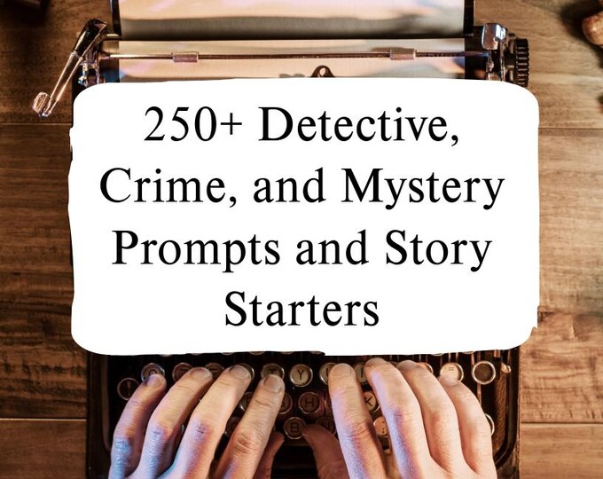 Detective Writing Prompts Bundle, Mystery Story Ideas for Fiction ...