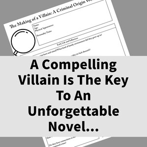 The Villain Origin Story Worksheet: A Guide for Crime and Mystery ...