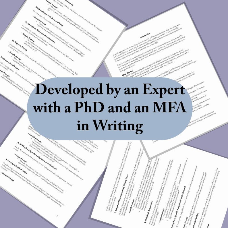 AI Writing Guide for Writers 30 Prompts to Write With AI for Students ...