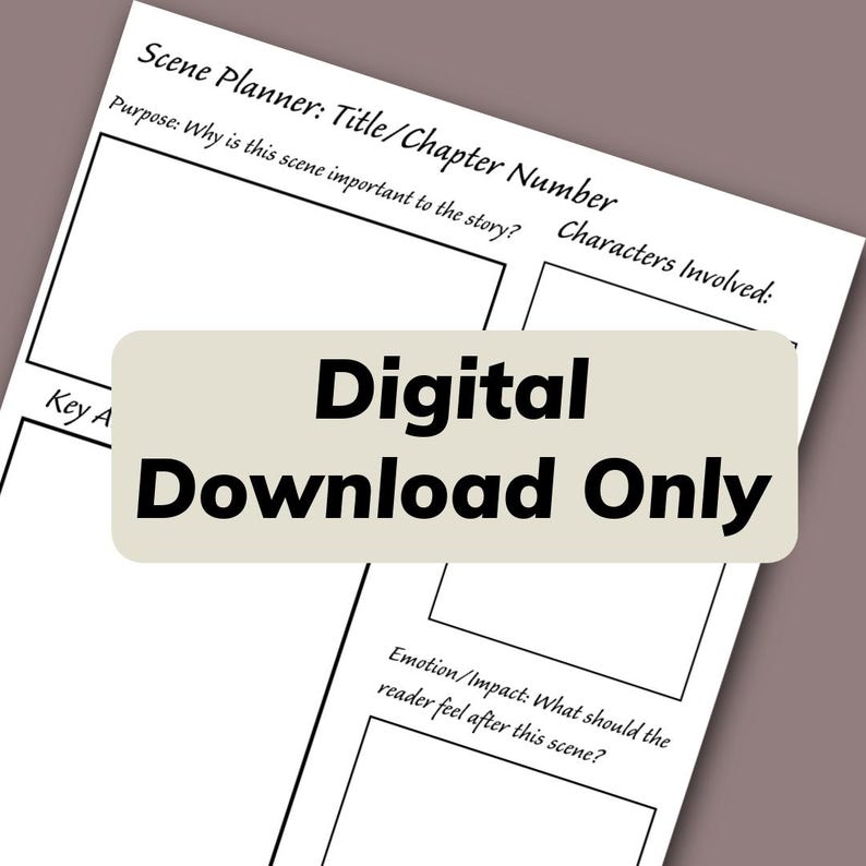 The Ultimate Novel Scene Planner for Writers – Organize Your Story One ...