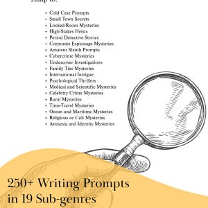 Detective Writing Prompts Bundle, Mystery Story Ideas for Fiction ...