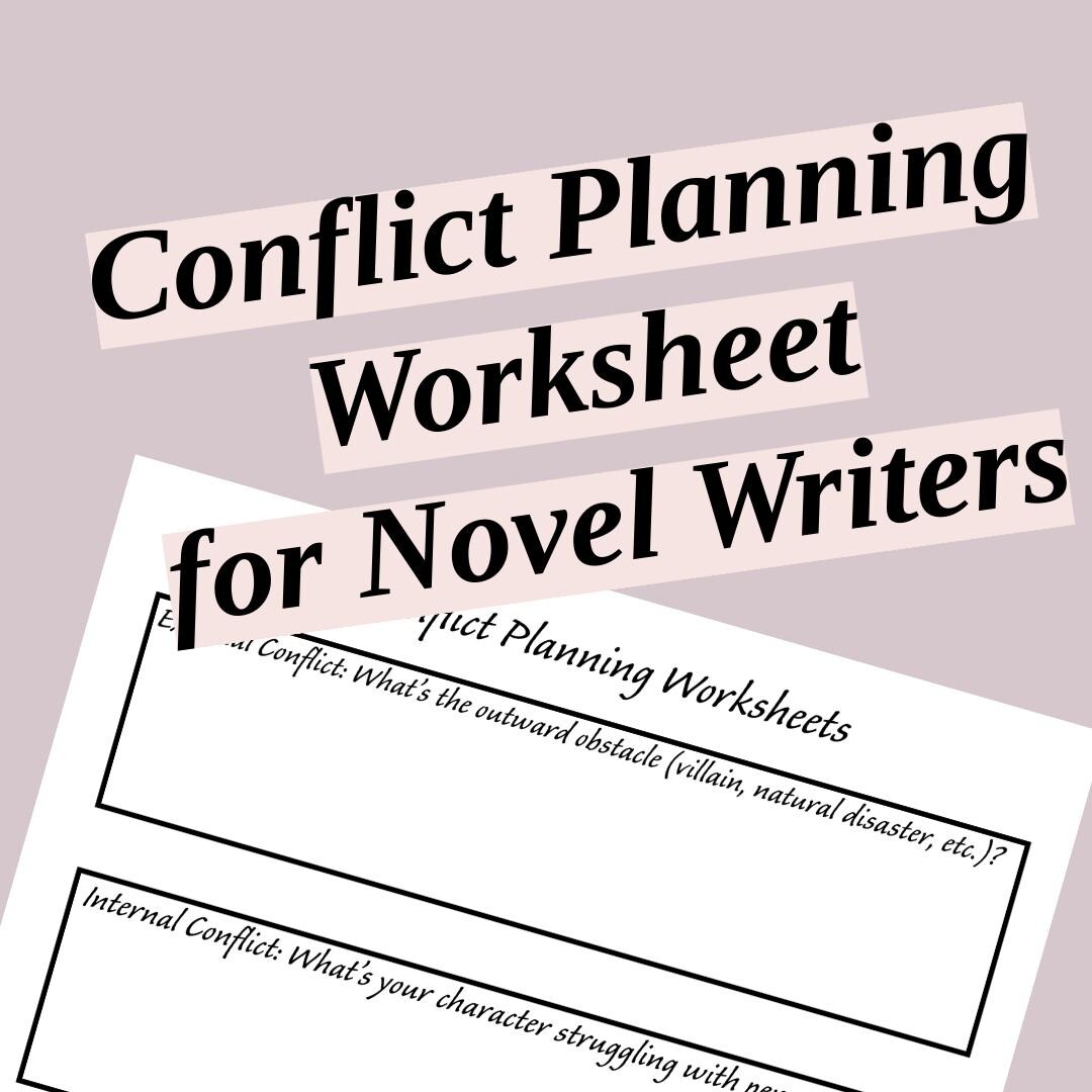 Novel Conflict Planning Worksheet for Novelists and Aspiring Writers ...