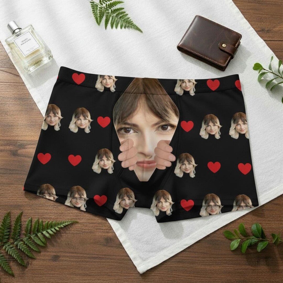 Personalized Boxers, Face Boxers, Custom Underwear for Him, Custom ...