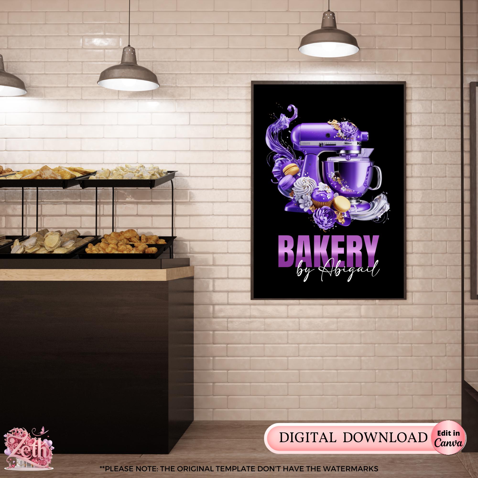 Modern Purple Bakery Logo, Baking Logo, Stylish Custom Pastry Logo ...