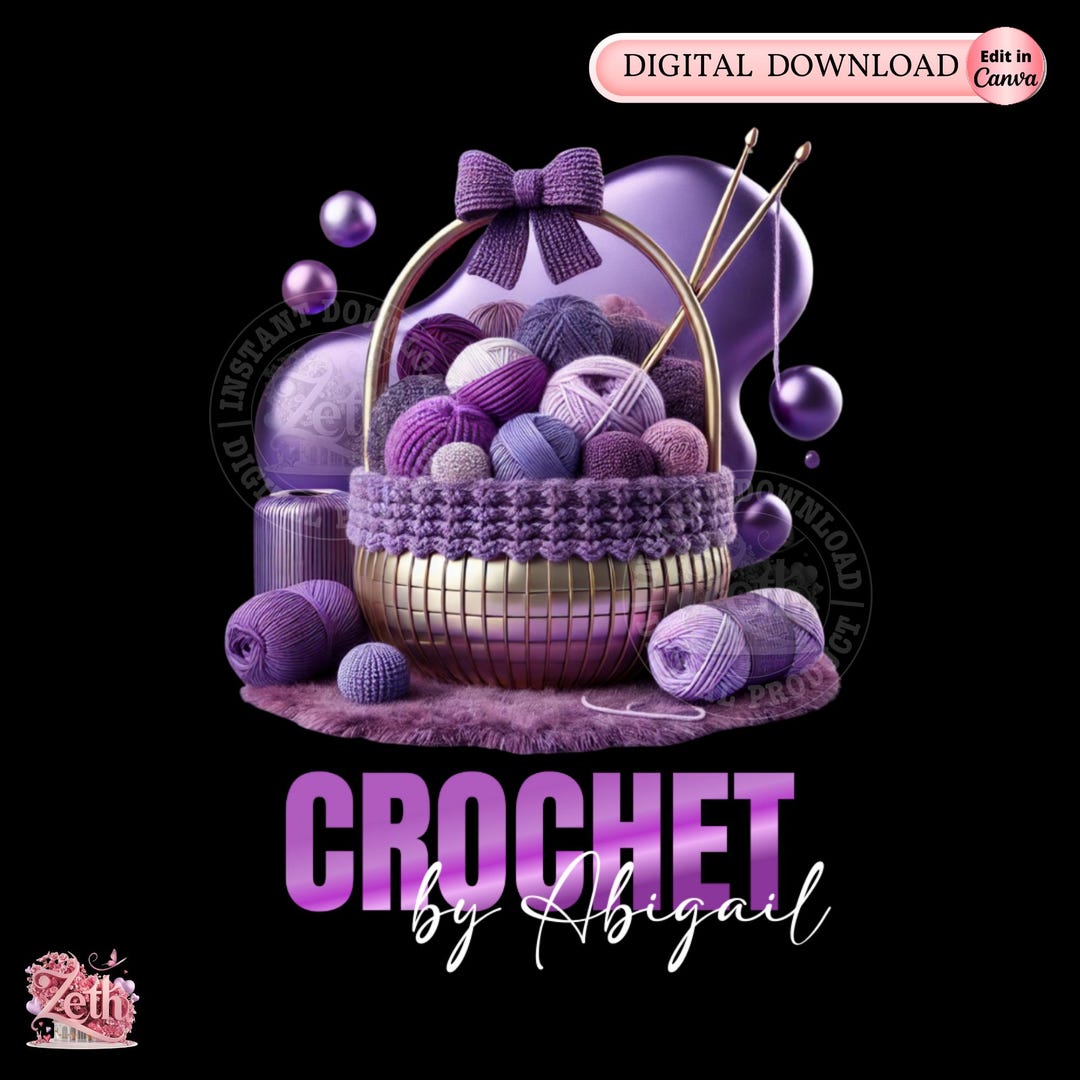 Crochet Logo, Yarn Logo, Stylish Custom Crochet Business Logo, Handmade ...