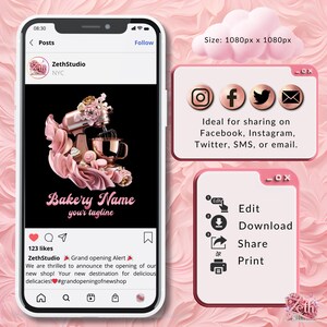 Rose Gold Bakery Logo, Baking Logo, Stylish Custom Pastry Logo, Cake ...