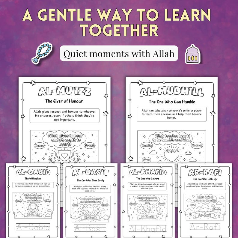 Islamic Coloring Book for Kids | Calm Muslim Learning Activity | Faith ...