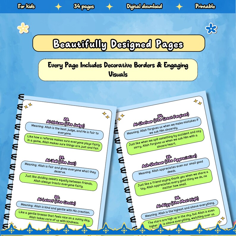 99 Names of Allah Explained for Kids | Child-friendly Islamic Learning ...