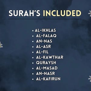 Surah Bundle Surah Cards Surah Easy Kids Surah Flashcards Surah Print ...