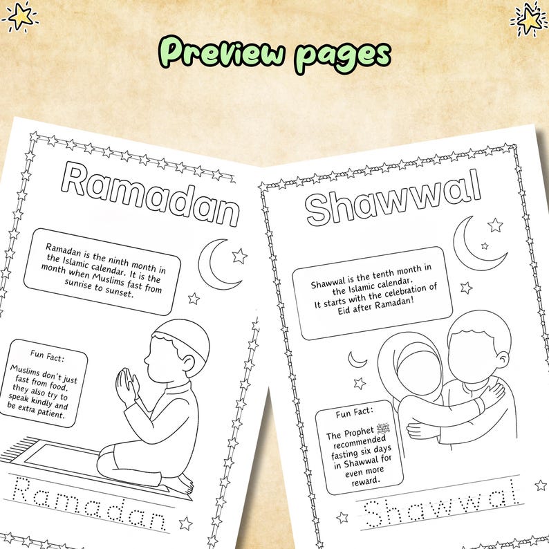 Islamic Months Coloring Book | Learn the 12 Hijri Months | Muslim Kids ...