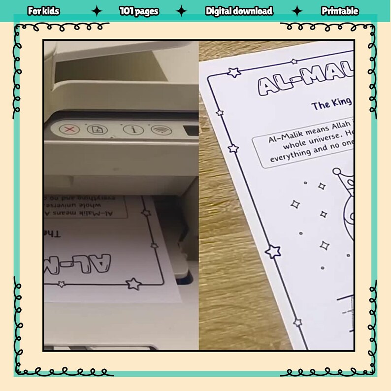 99 Names of Allah Printable Coloring Book | Islamic Activity for Kids ...