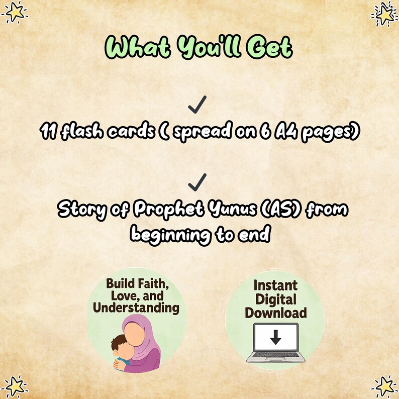 Prophet Yunus Story Flashcards: Islamic Homeschool Printable (PDF) - Etsy