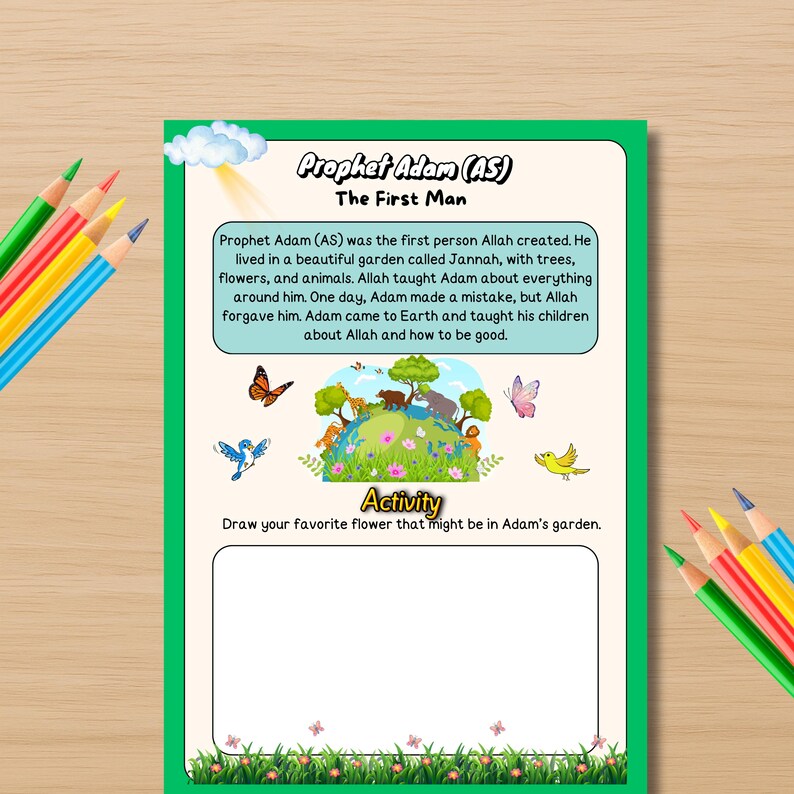 Prophet Stories for Kids: Islamic Homeschool Activity (A4 PDF) - Etsy