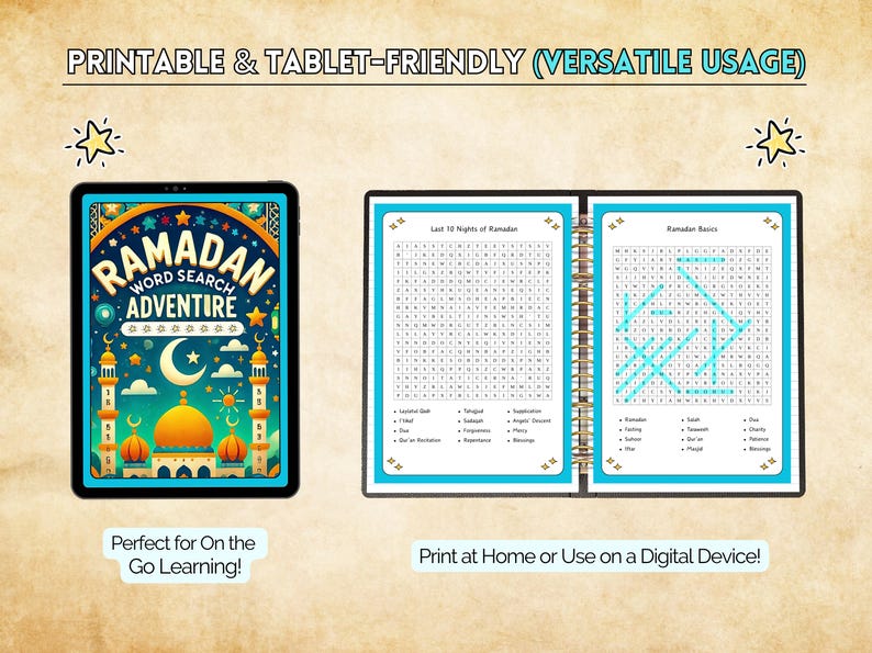 Ramadan Word Search Puzzle: Islamic Printable for Kids (PDF) - Etsy