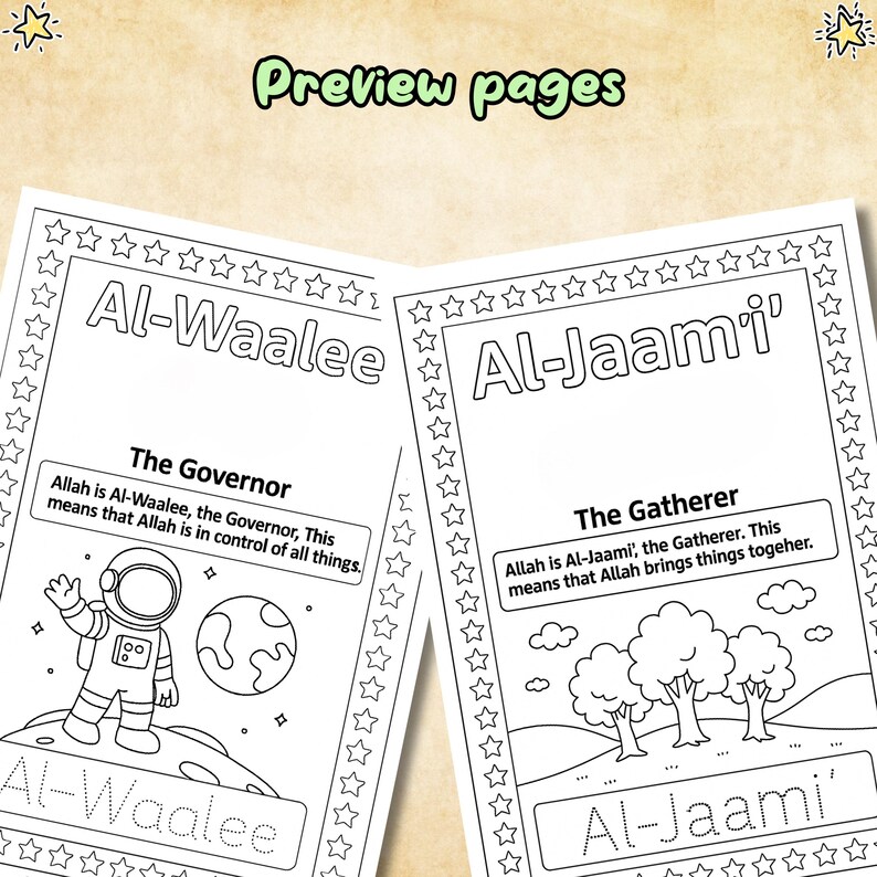 99 Names of Allah Colouring Book – Islamic Activities for Kids – Muslim ...