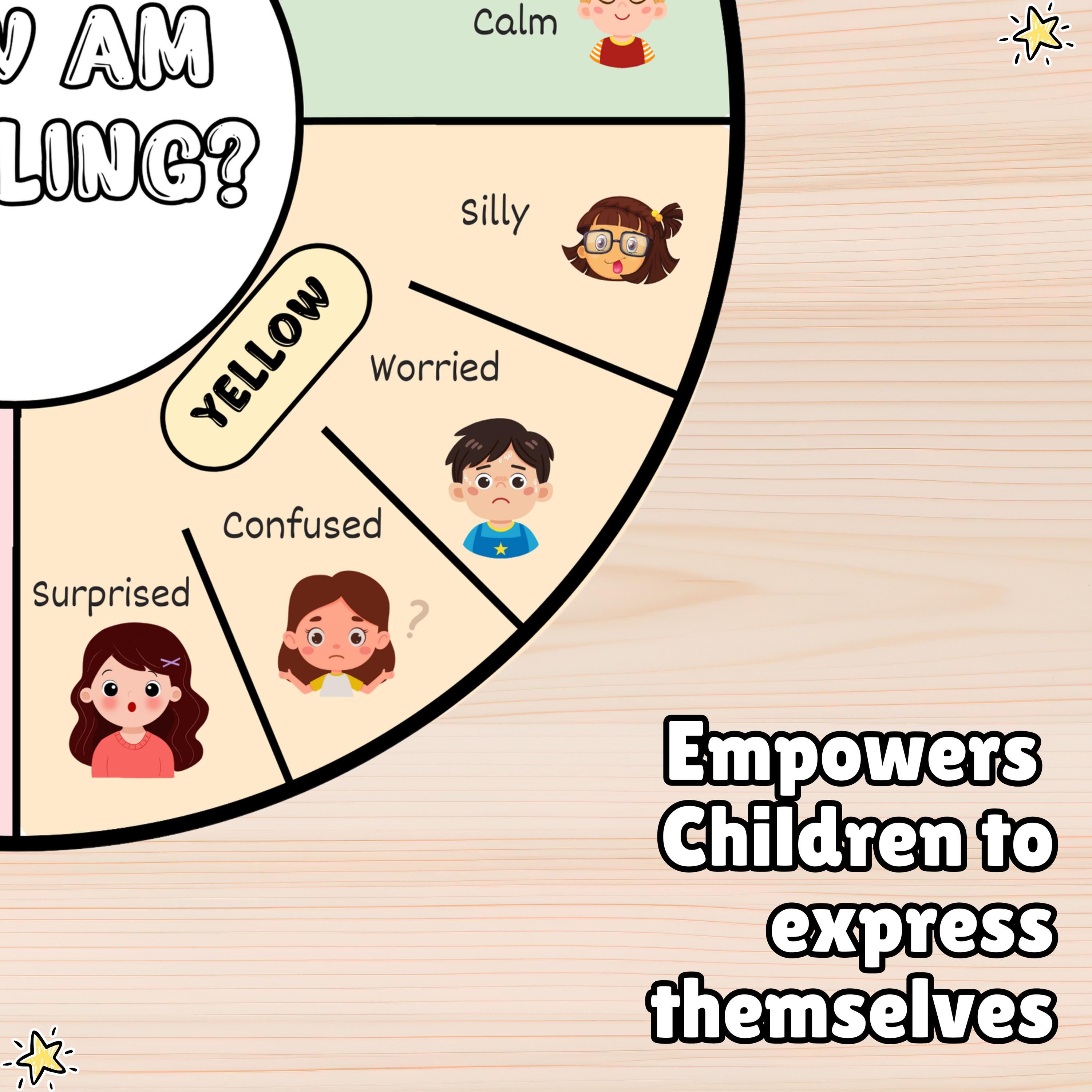 Feelings Wheel for Kids: Visual Emotions Chart (PDF) - Etsy