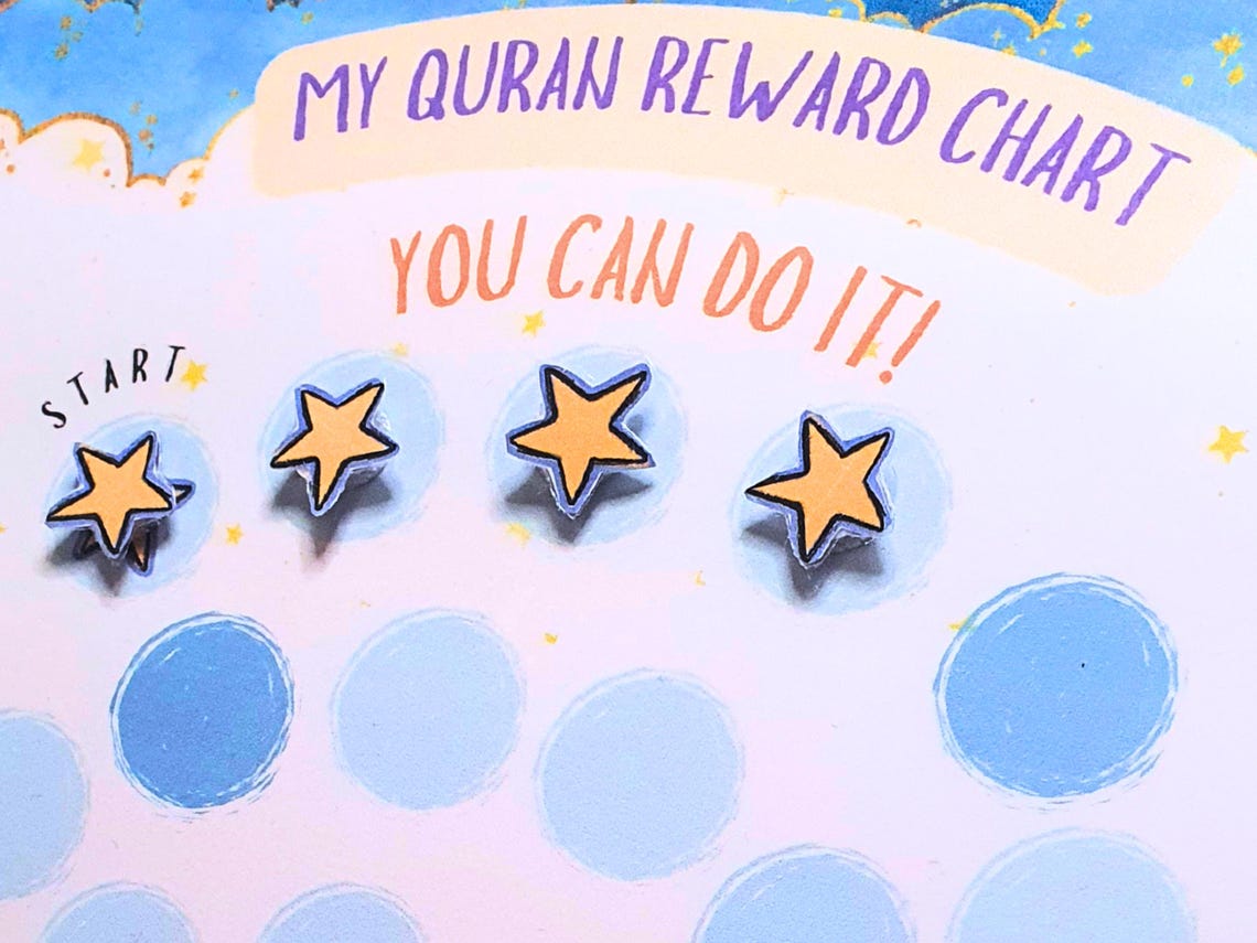 Quran Reward Chart Printable Sticker Chart for Kids Behavior Chart Goal ...