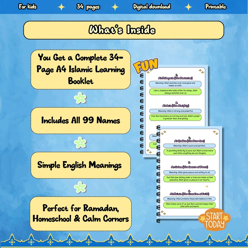 99 Names of Allah Explained for Kids | Child-friendly Islamic Learning ...