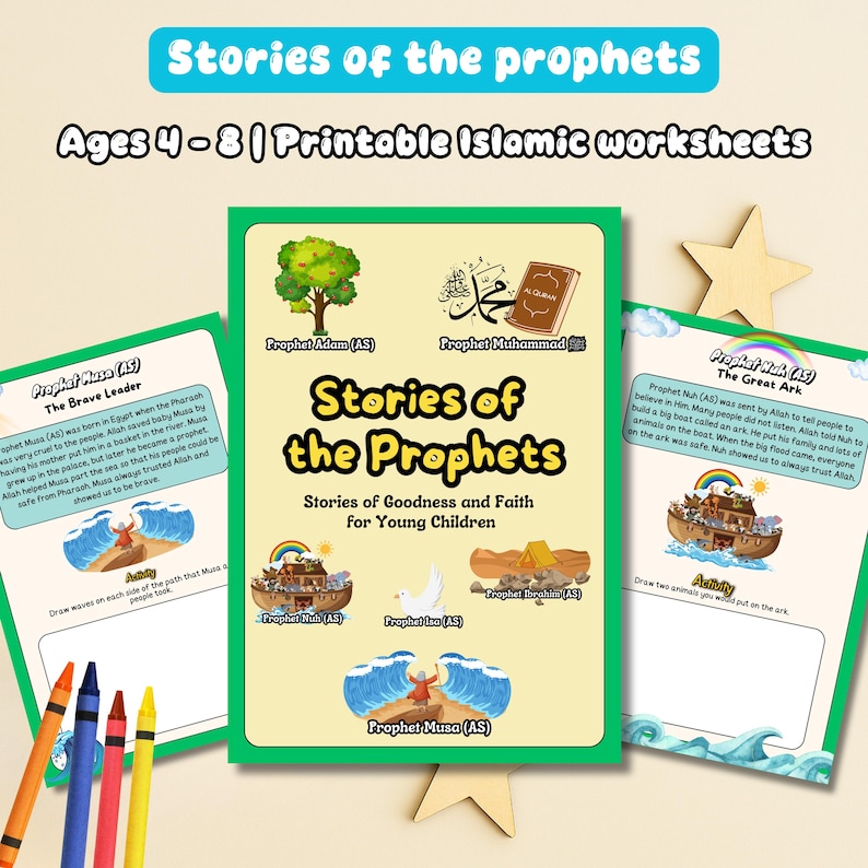 Prophet Stories for Kids: Islamic Homeschool Activity (A4 PDF) - Etsy