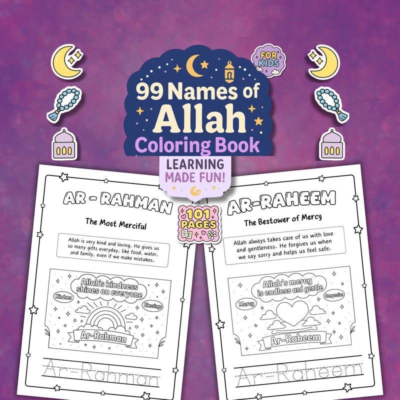 Islamic Colouring Kids - Etsy