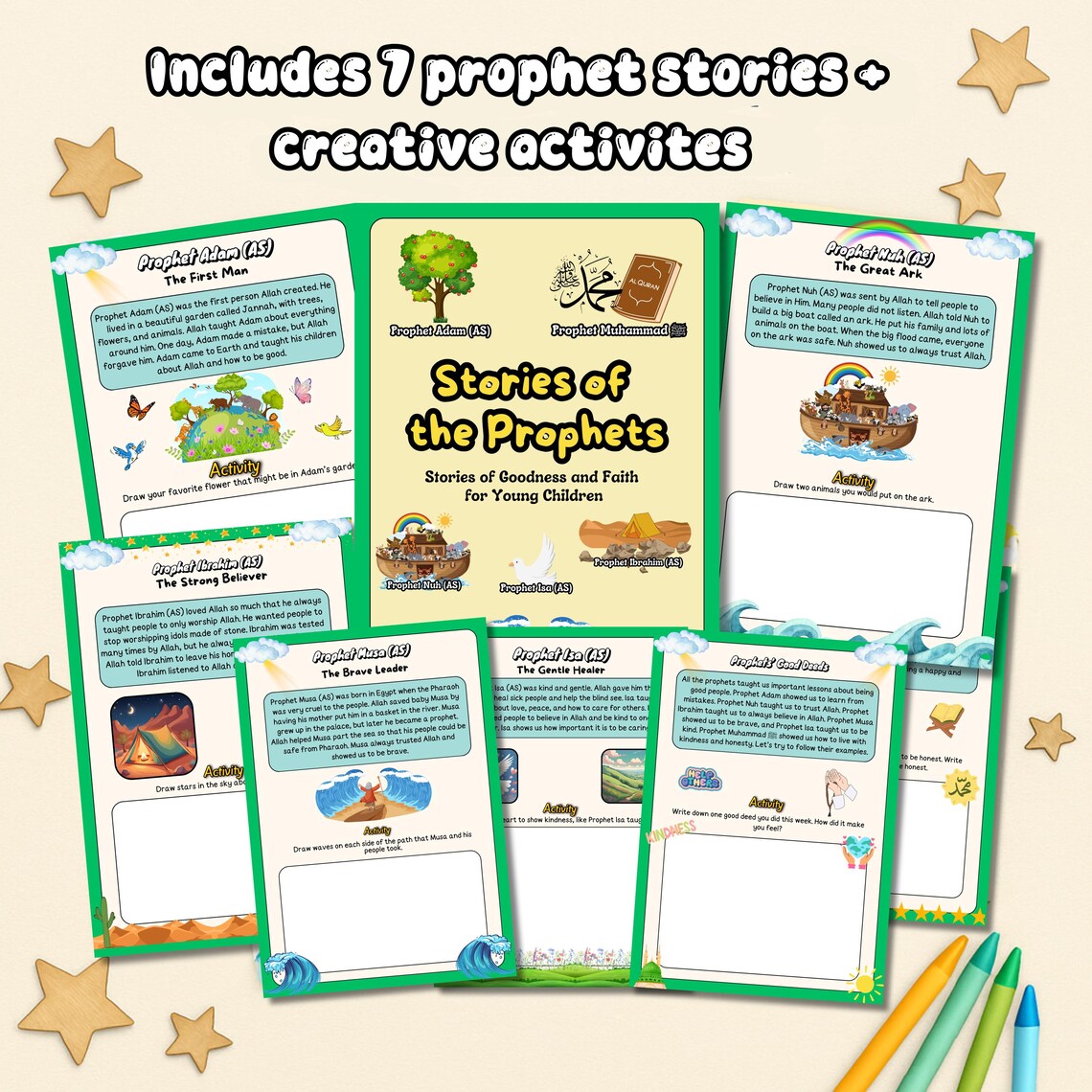 Stories of the Prophets for Kids | Islamic Printable PDF | Muslim ...